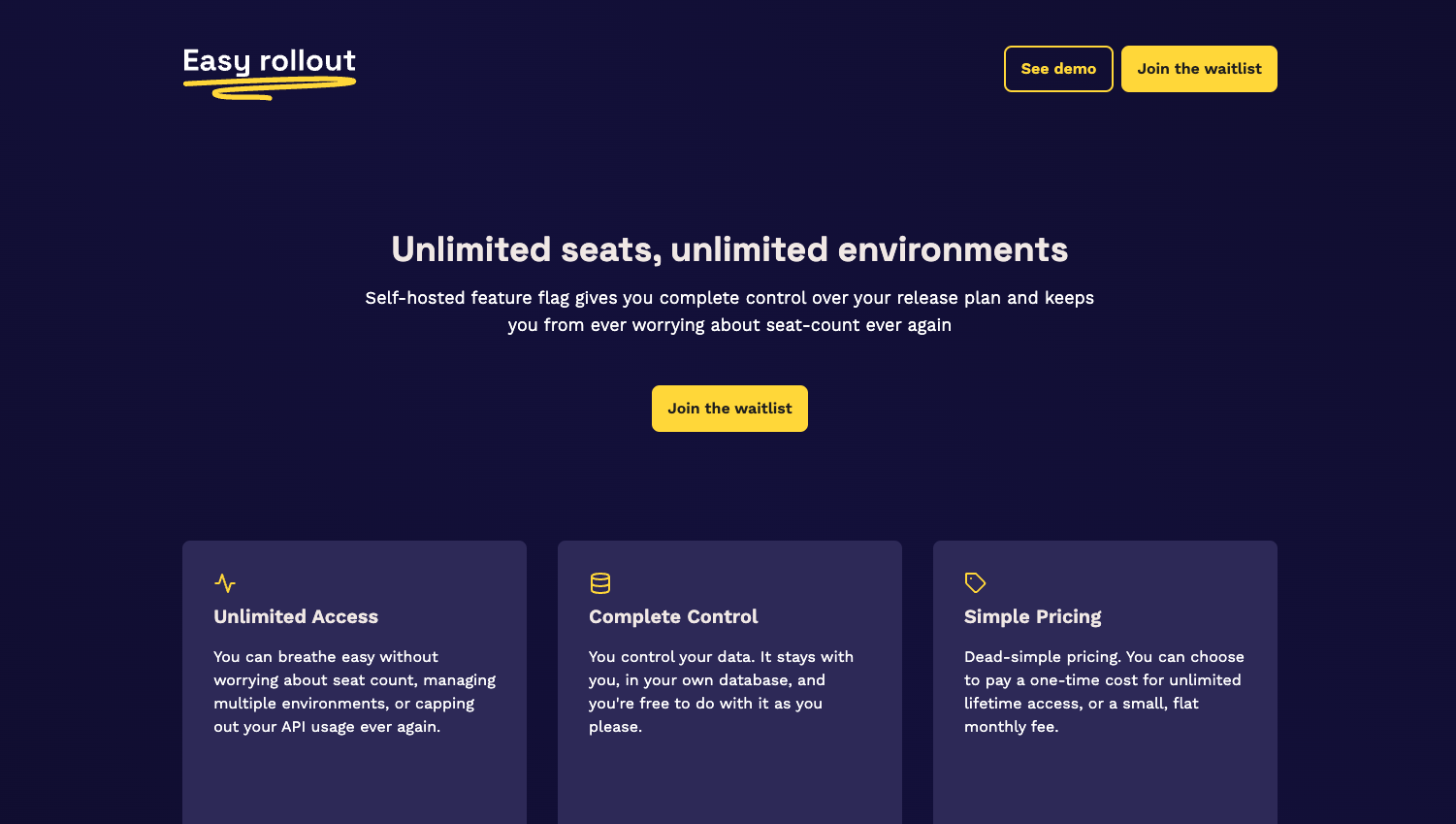 Easy rollout | Feature management simplified